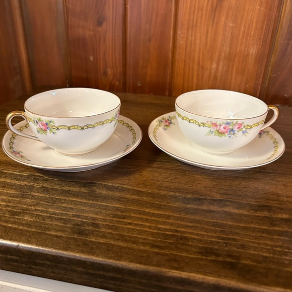 Noritake | Dining | Vintage Noritake M Floral Teacup And Saucer Set Of ...